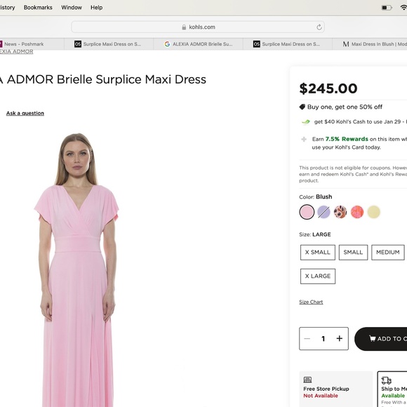 Alexia Admor | Dresses | Alexia Admor Brielle Surplice Maxi Dress Nwt | Poshmark